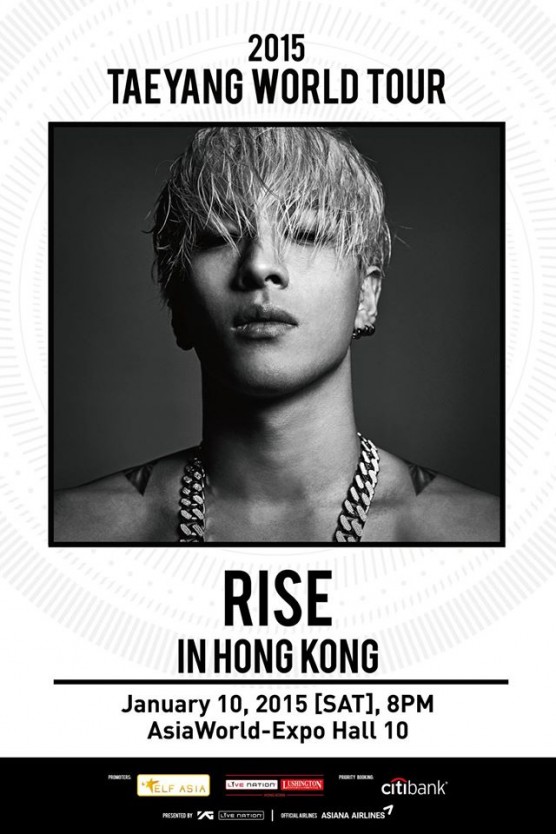 BIG BANG SOL TAEYANG WORLD TOUR RISE 香港 チケット代行 - ESJAPAN